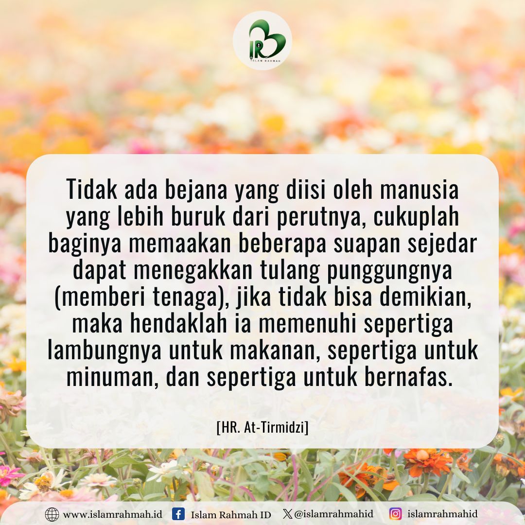 Pola Hidup Sehat Menurut Islam - Islam Rahmah